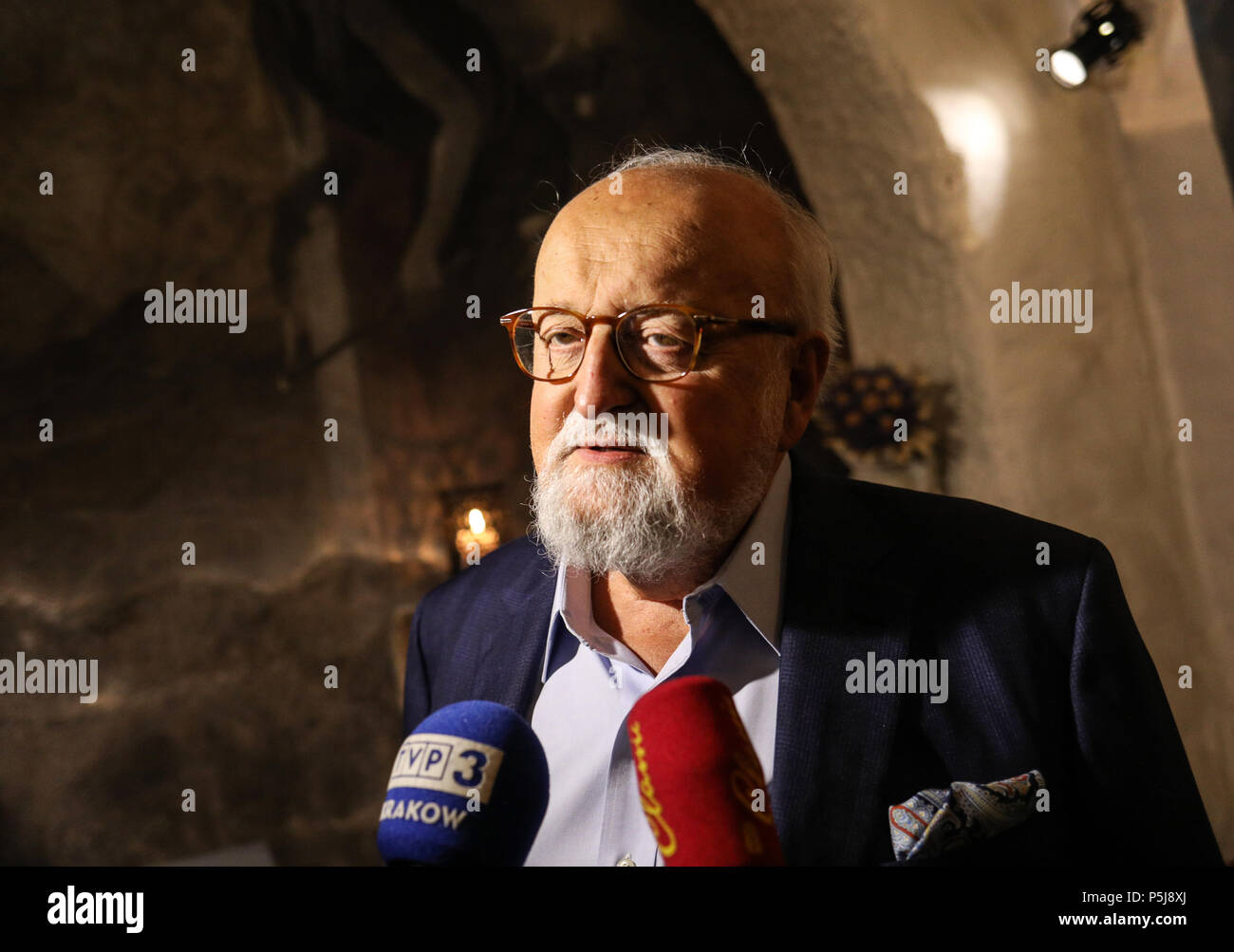 Cracow, Poland - June 26, 2018: The Polish composer Krzysztof ...