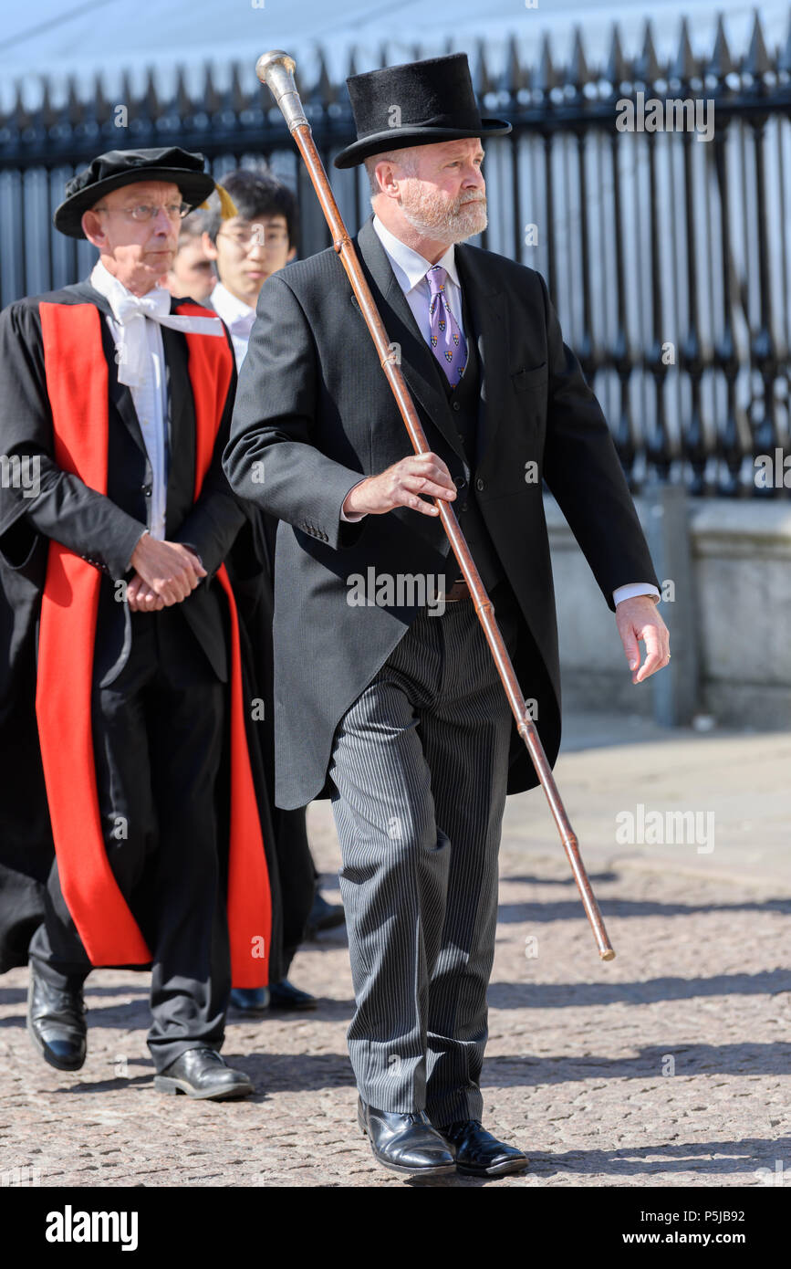 Cambridge, UK. Wednesday 27th June 2018. Dressed in a formal academic ...