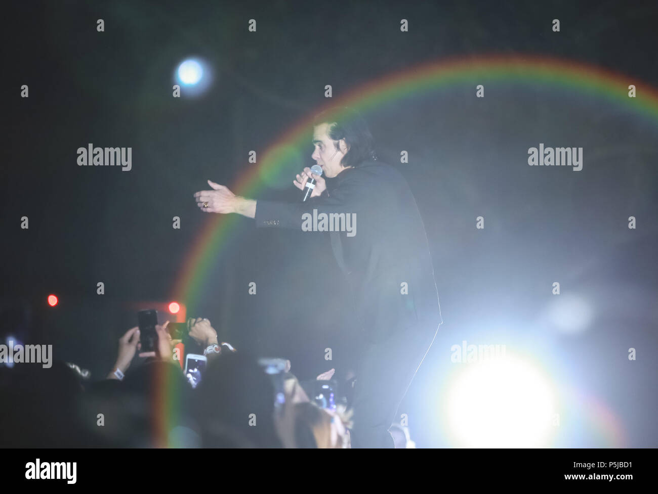 Zagreb, Croatia. 26th June, 2018 : Nick Cave & The Bad Seeds performs ...