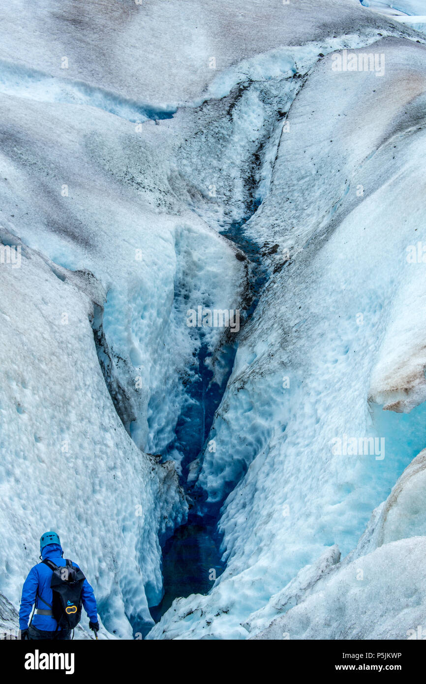 Hiking the Mendenhall Glacier, Juneau Alaska Stock Photo - Alamy