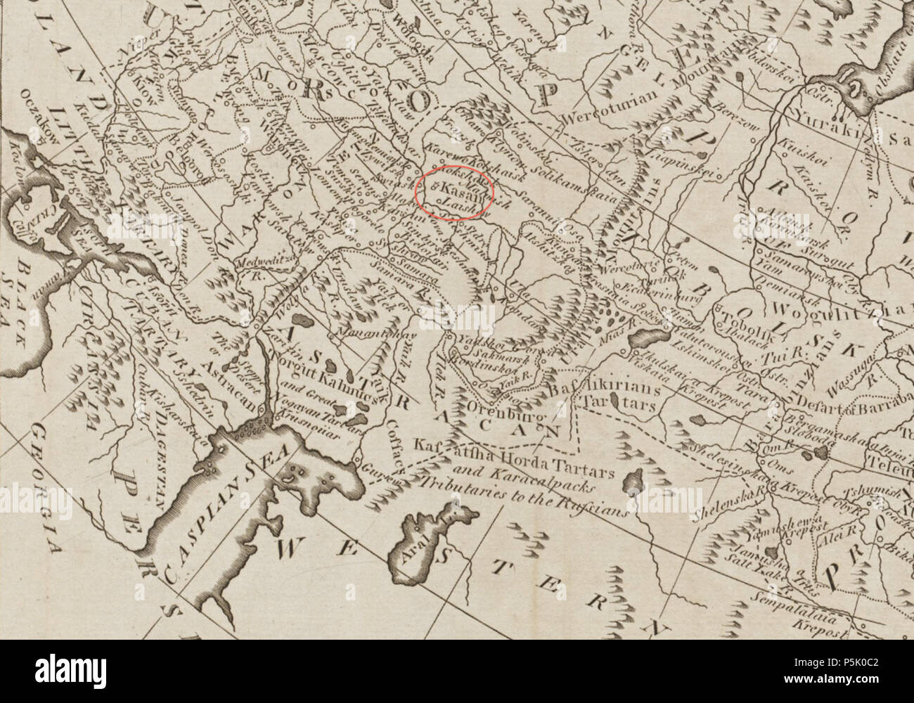 27 1800 Kasan detail of map Russian Empire by Mathew Carey BPL 12319 ...