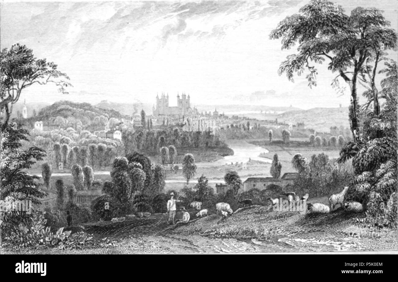 27 1803 Exeter view Beauties of England and Wales Stock Photo - Alamy