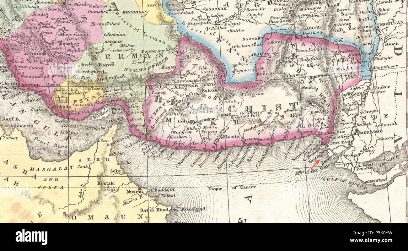 1850 mitchell map of arabia hi-res stock photography and images - Alamy