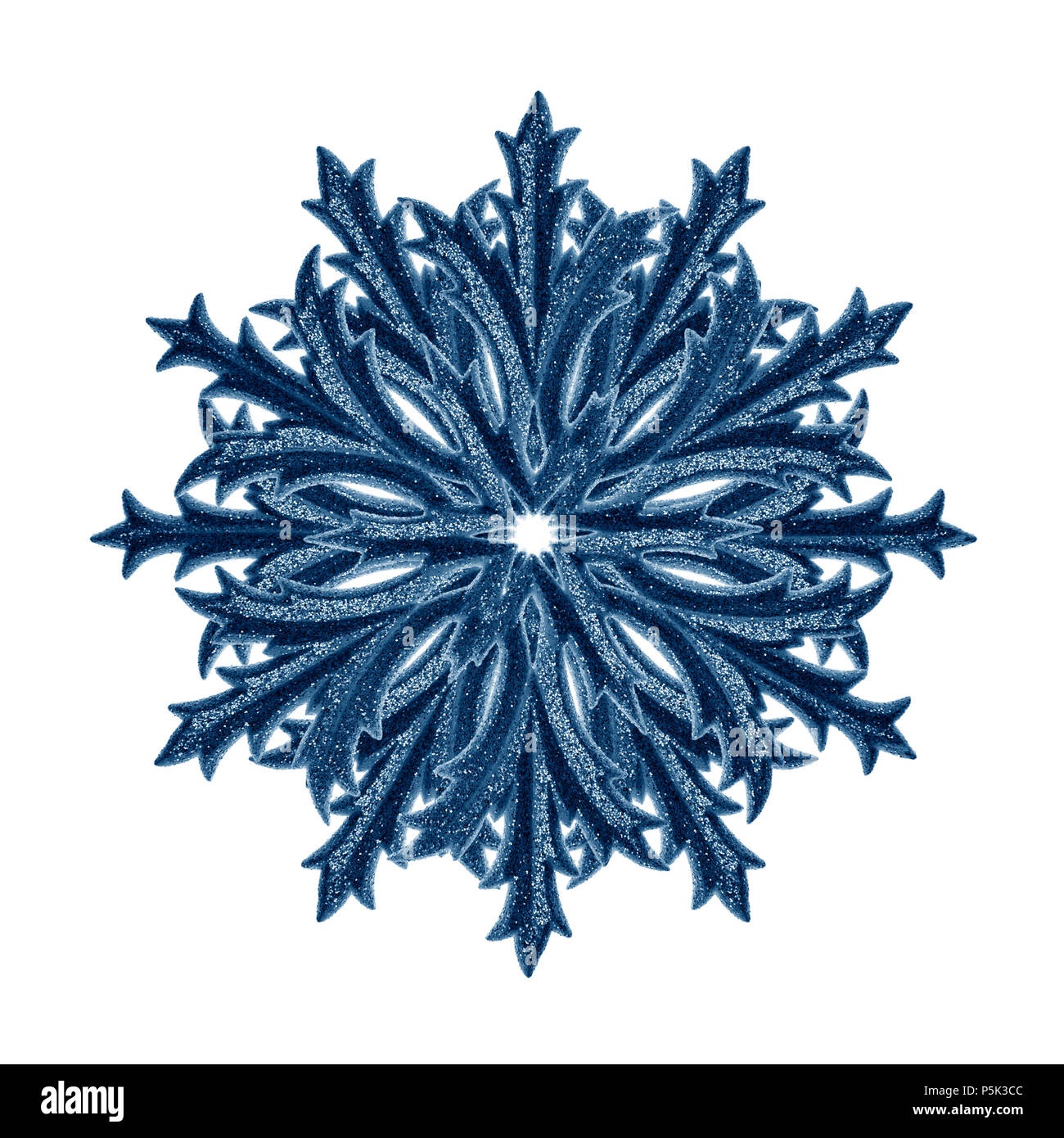 Blue snowflake isolated Stock Photo - Alamy