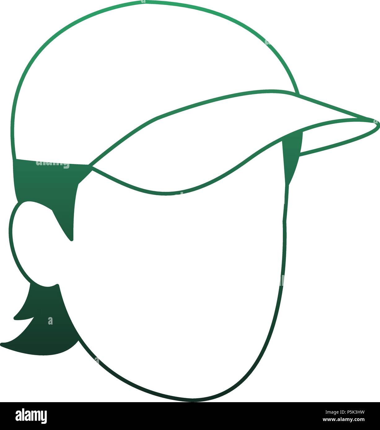 Profile young man cap Stock Vector Images - Alamy