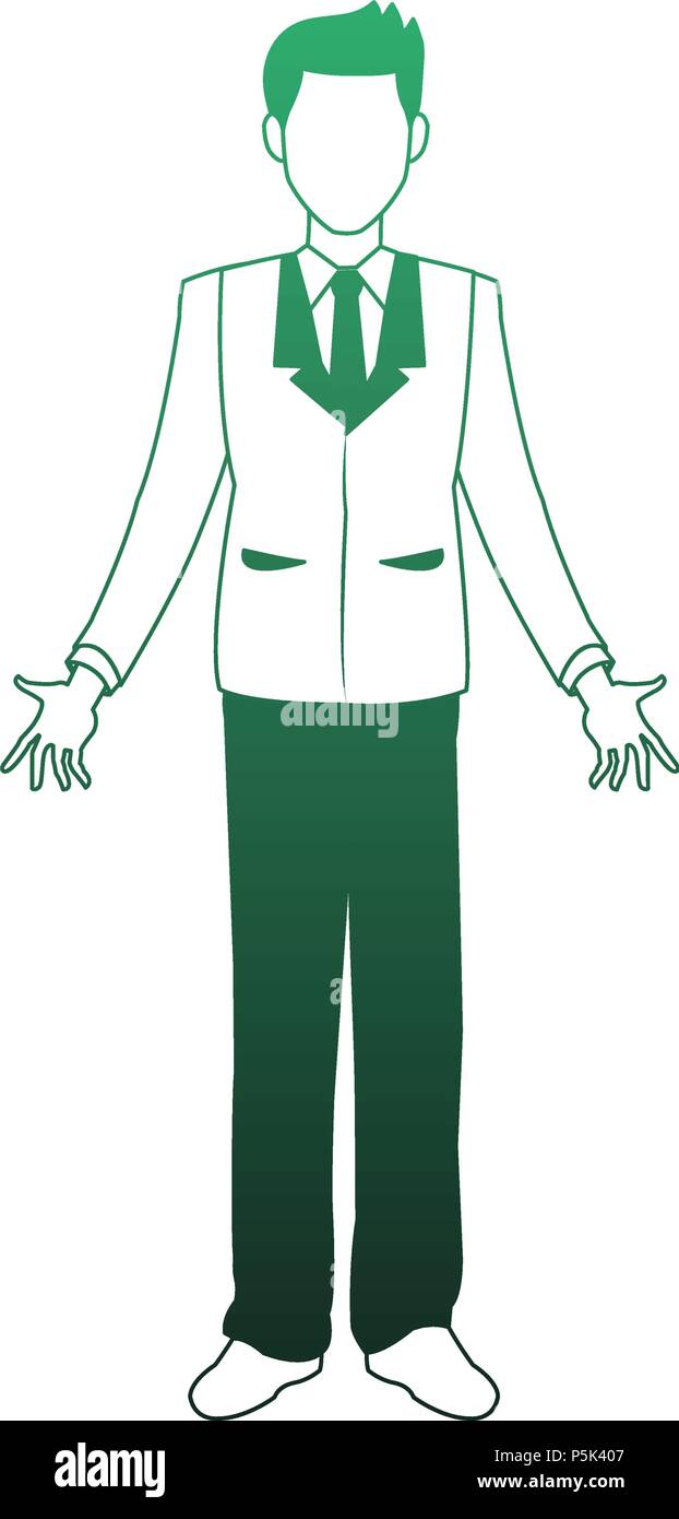 Executive businessman cartoon green lines Stock Vector Image & Art - Alamy