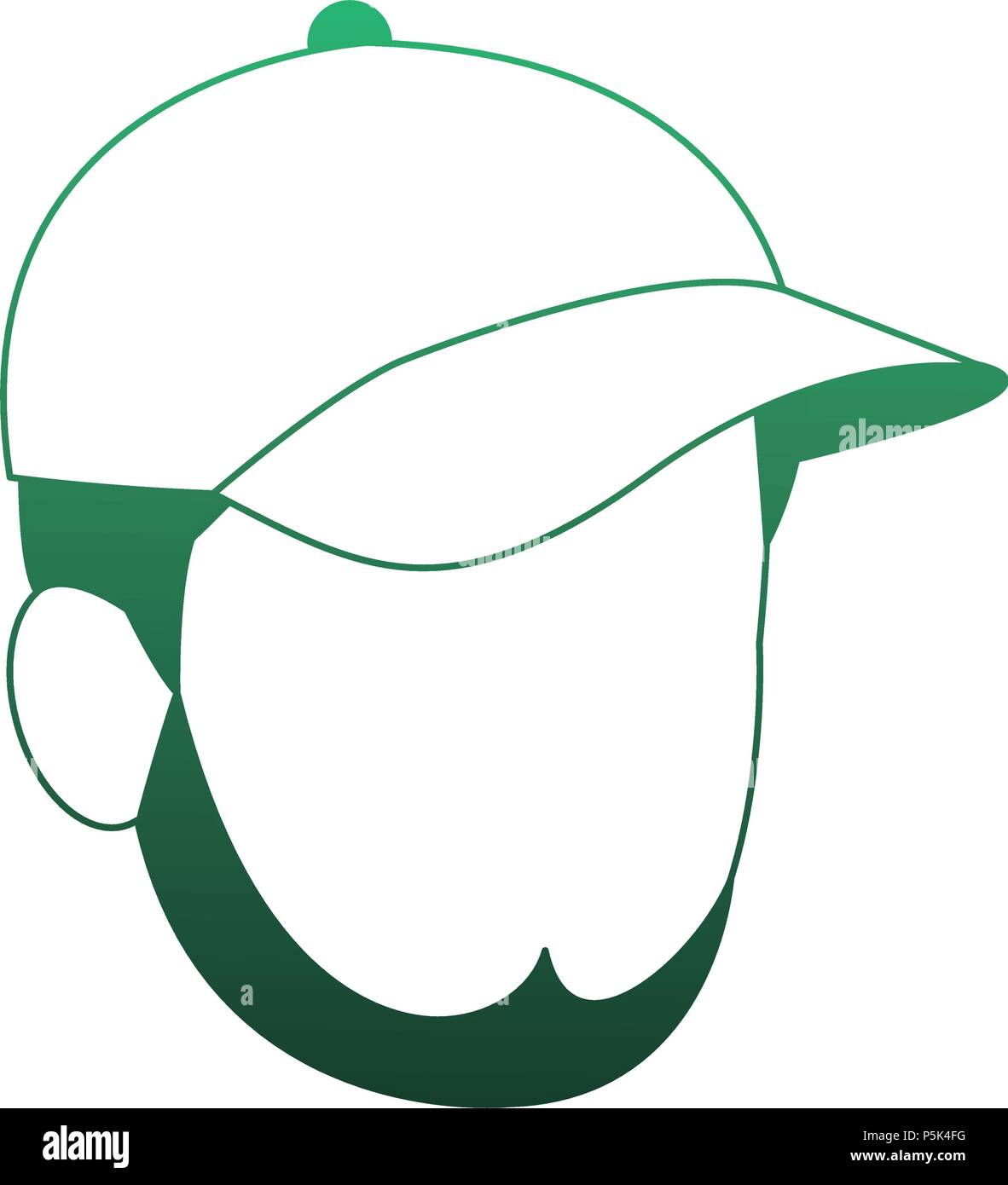 Profile young man cap Stock Vector Images - Alamy