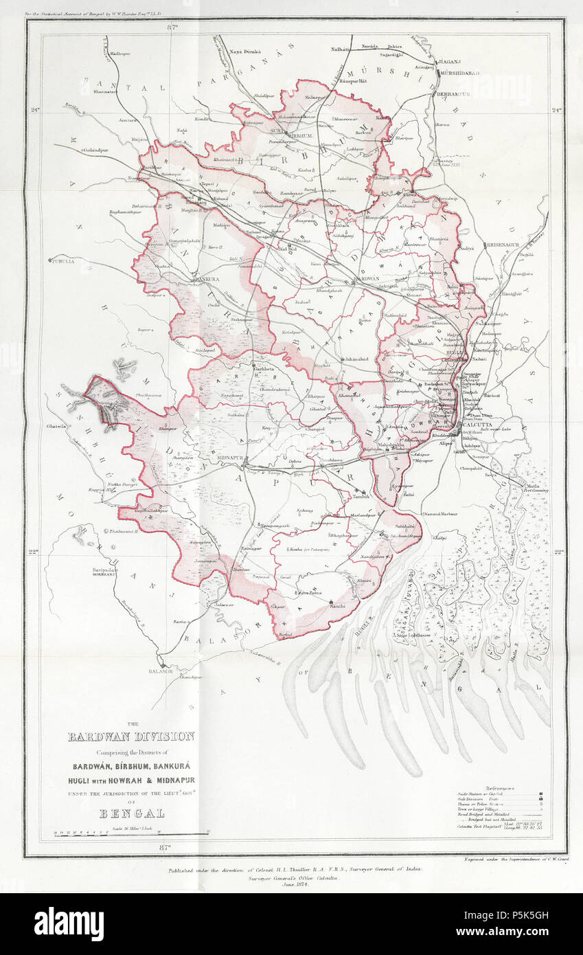 46 A Statistical Account of Bengal — Volume 3 Map Stock Photo - Alamy
