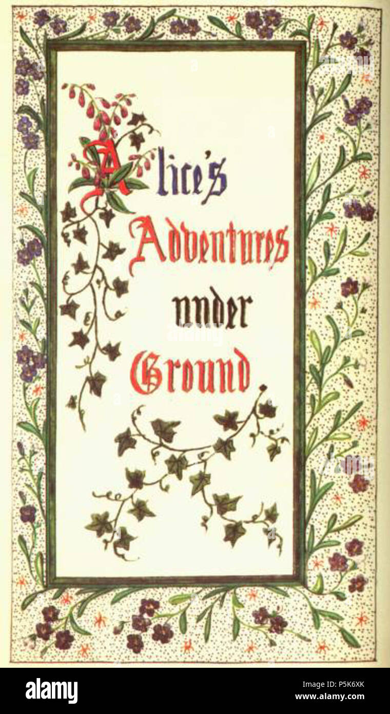 N/A. English: Title page . November 1864. Lewis Carroll 51 AAUG title ...