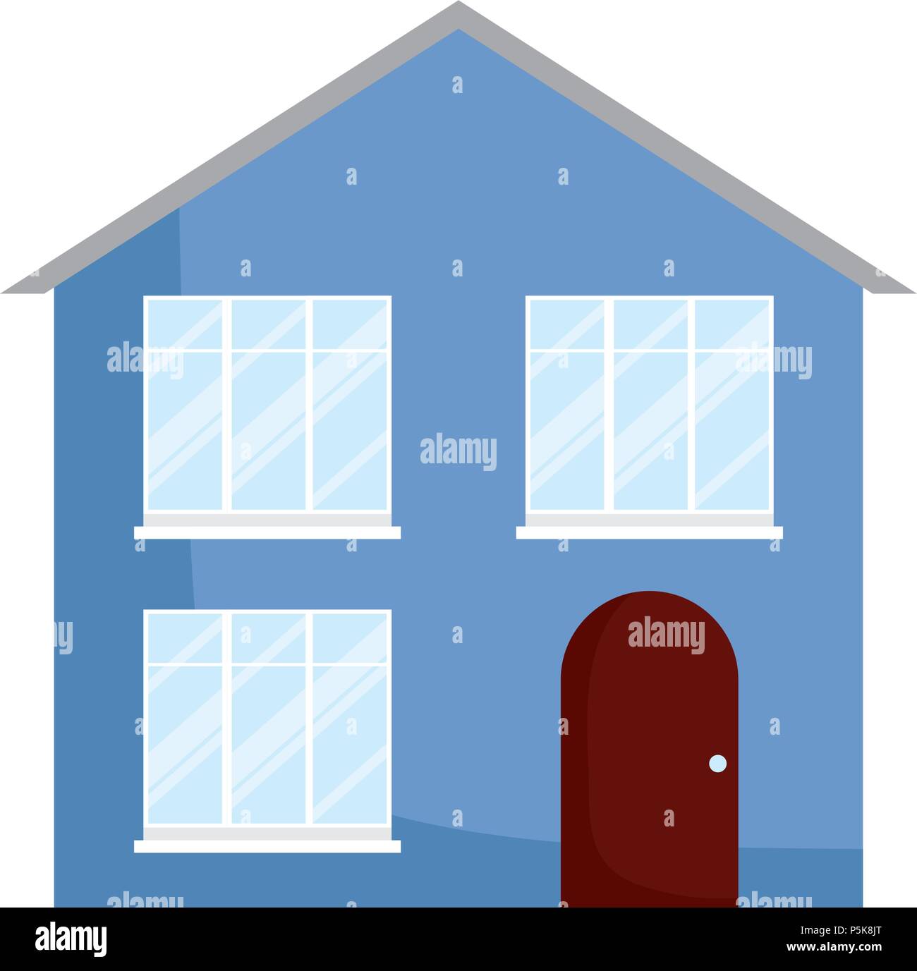 traditional house icon over white background, colorful design. vector ...