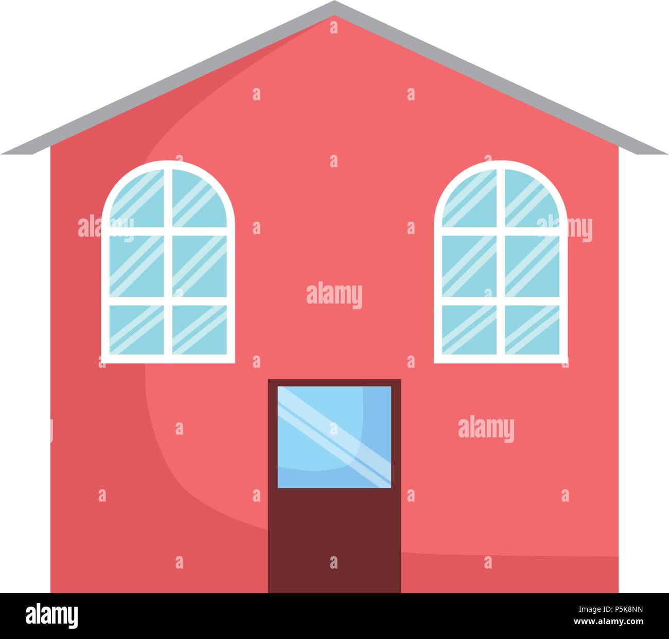 traditional house icon over white background, colorful design. vector ...