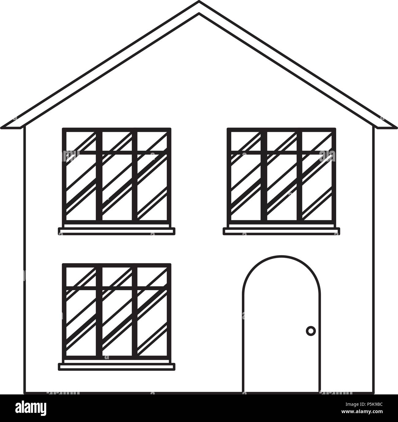 traditional house icon over white background, vector illustration Stock ...