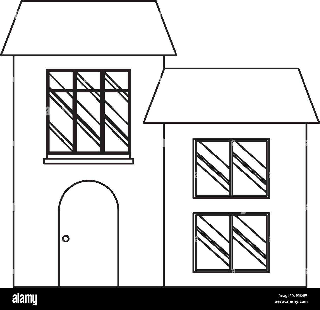 traditional house icon over white background, vector illustration Stock ...