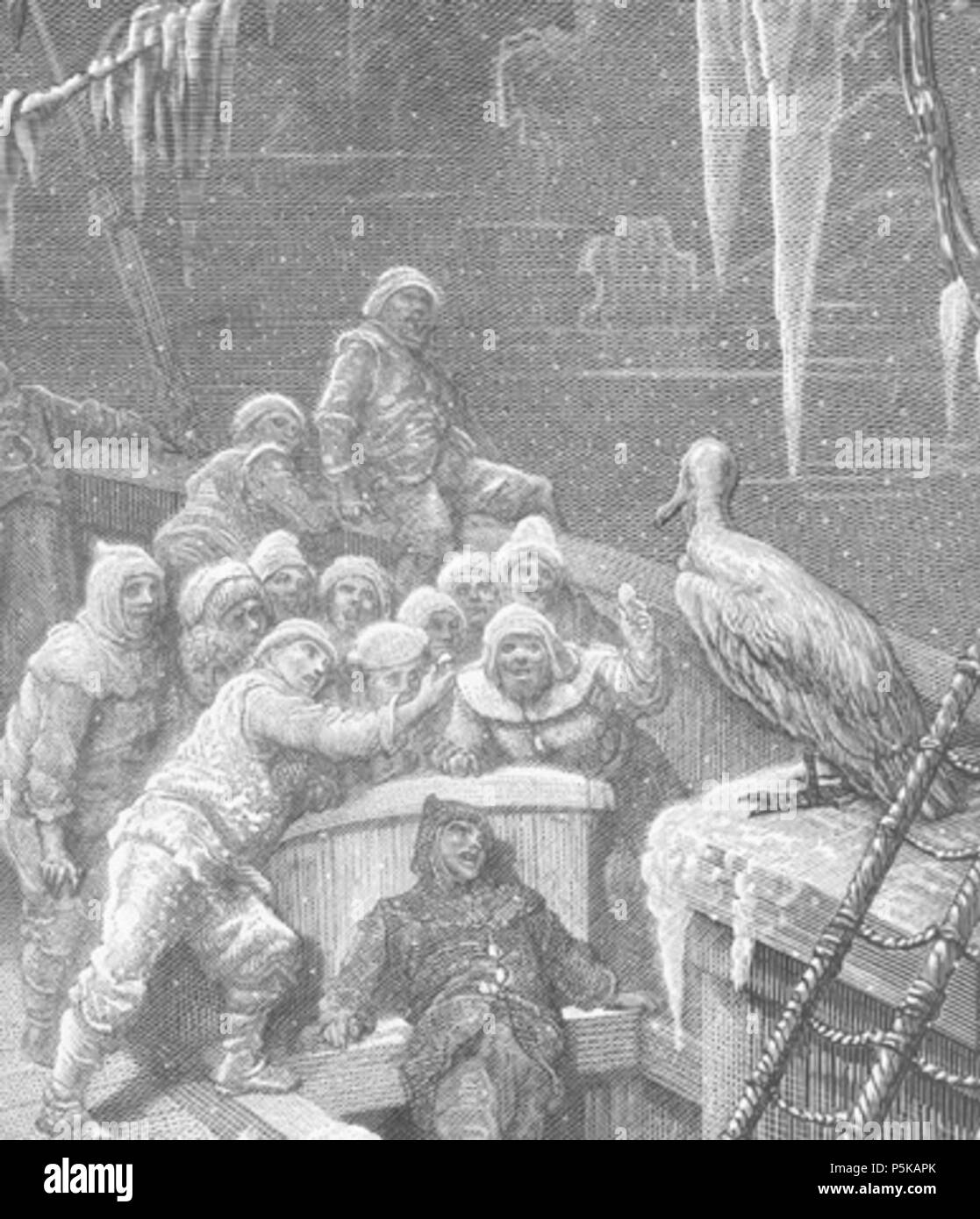 N/A. English: The Frozen Crew are Joined by an Albatross Which Sits on ...