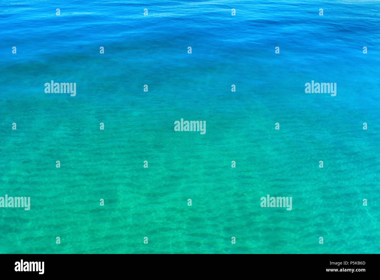 Blue and turquoise sea. Water texture. Calm and peaceful background ...