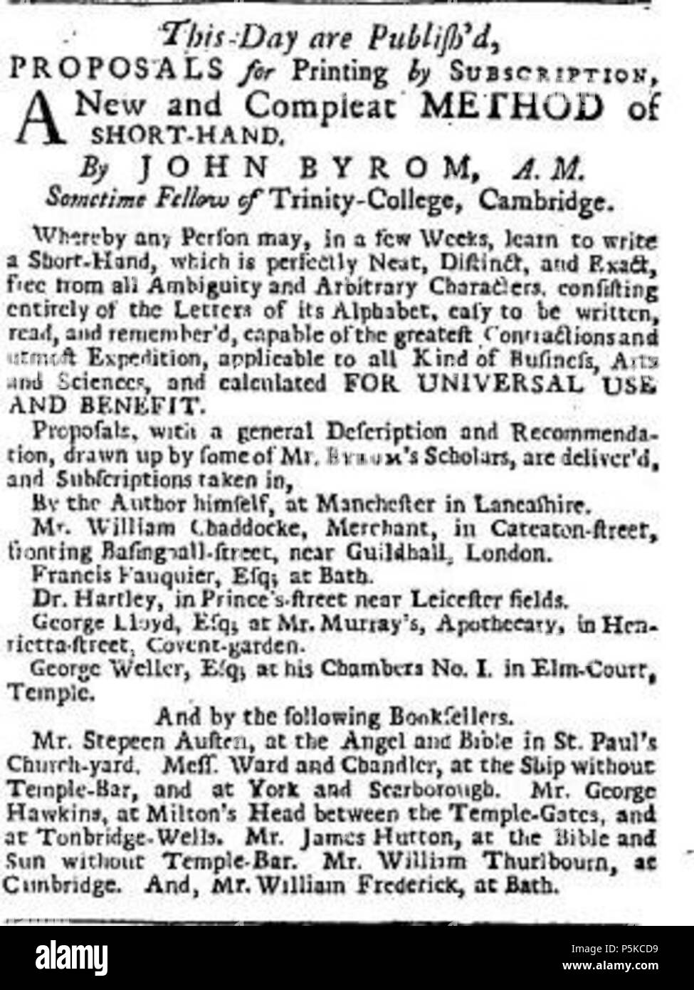 Shorthand system hi-res stock photography and images - Alamy