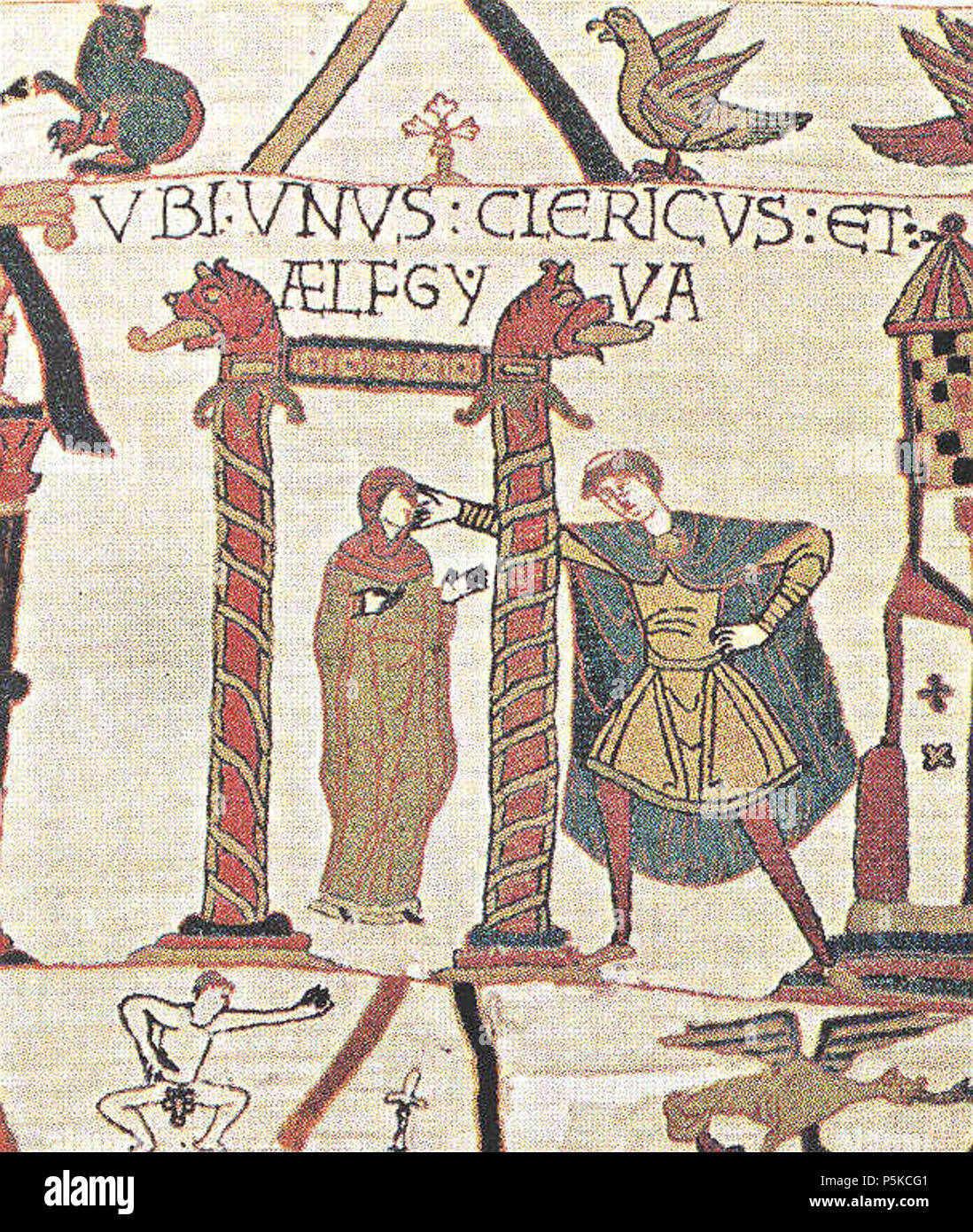 N/A. English: Section of Bayeux Tapestry showing Aelfgyva, an unknown ... N/A. English: Section of Bayeux Tapestry showing Aelfgyva, an unknown ...
