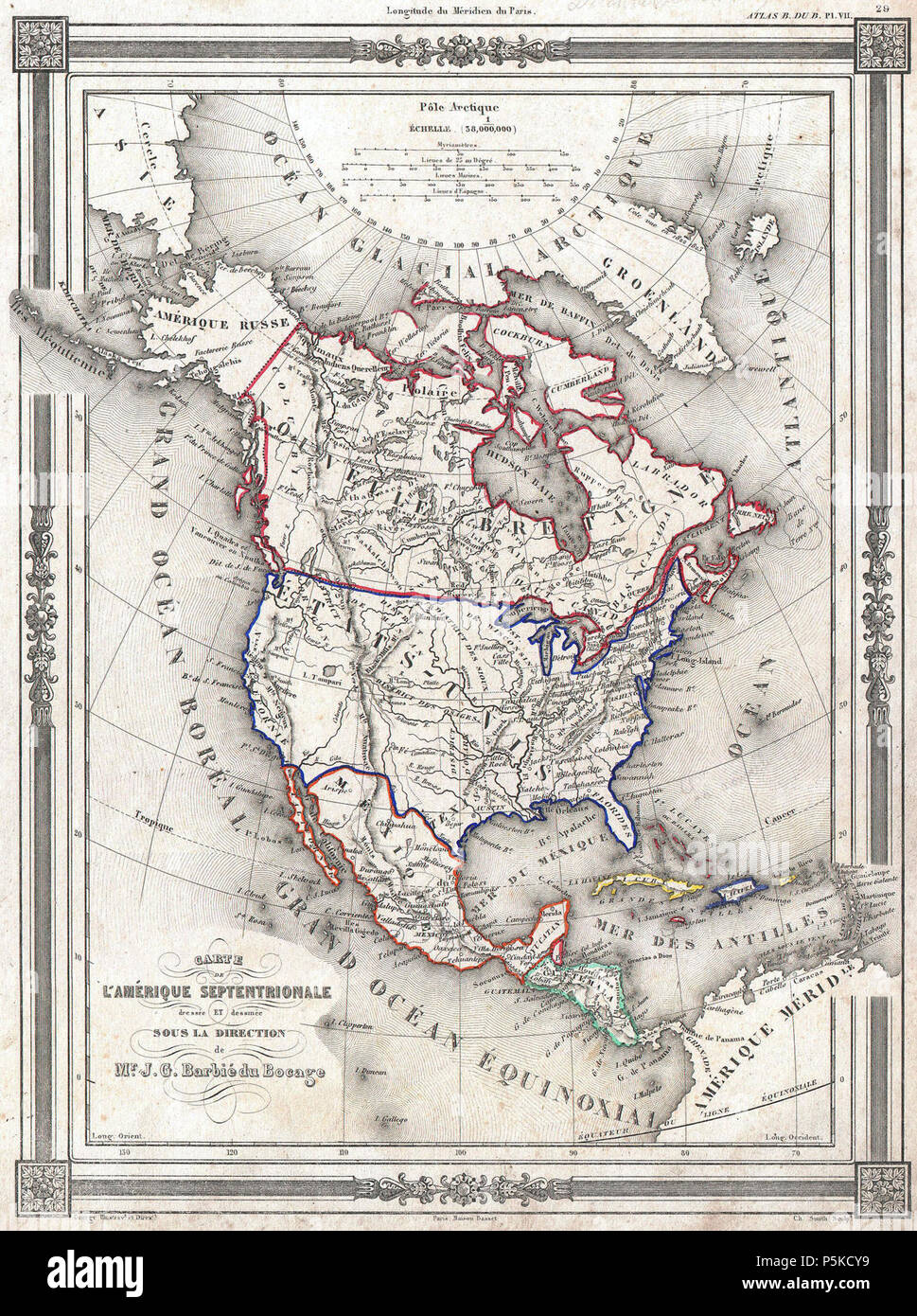 1852 Bocage Map of North America - Geographicus - AmeriqueSept-bocage ...
