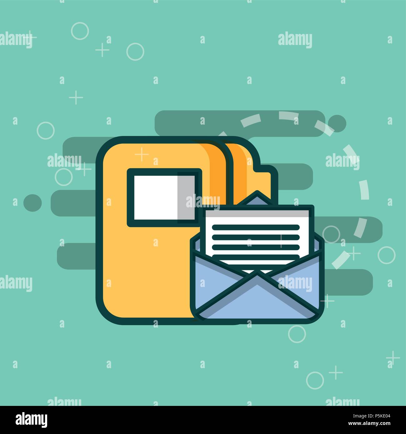 folder file organizer email message office vector illustration Stock ...