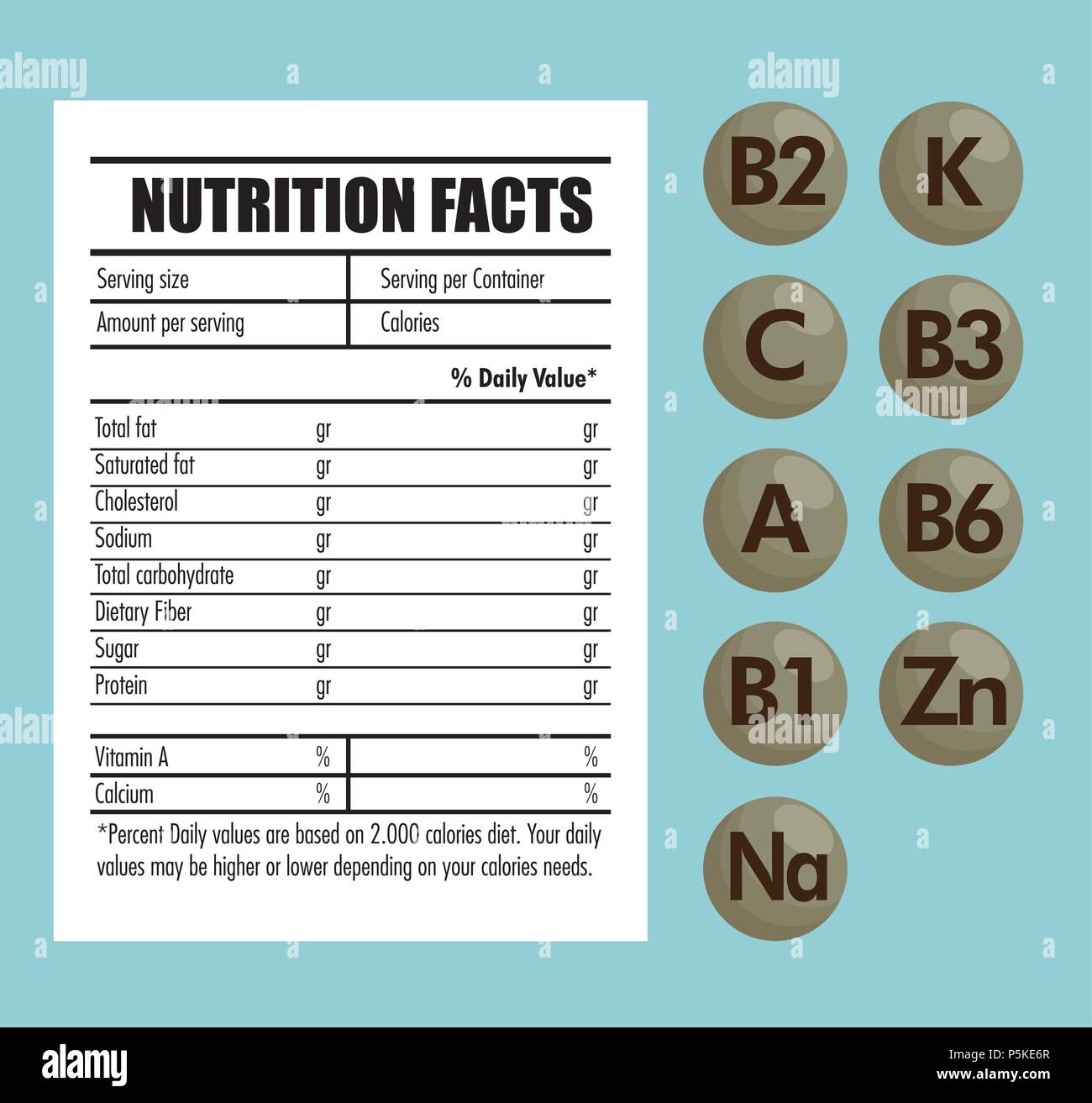 nutrition facts infographic icon Stock Vector Image & Art - Alamy