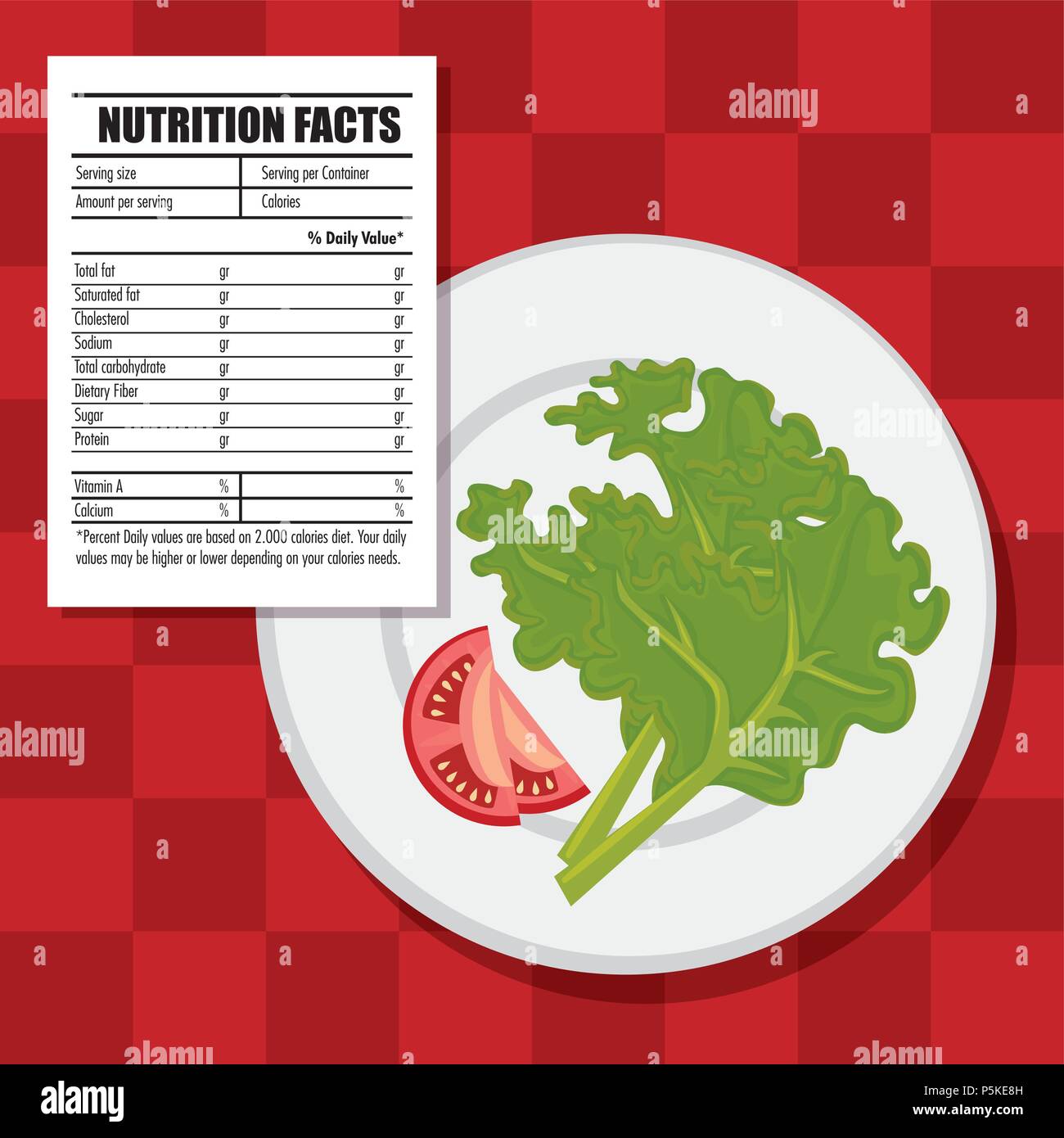 healthy food with nutritional facts Stock Vector Image & Art - Alamy