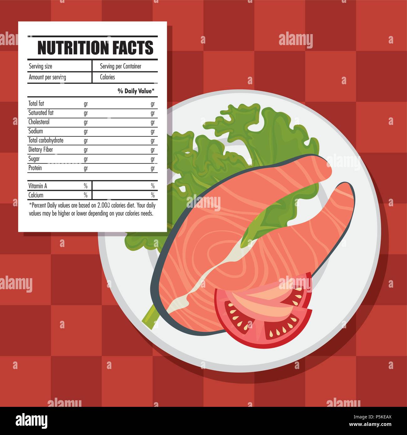 healthy food with nutritional facts Stock Vector Image & Art - Alamy