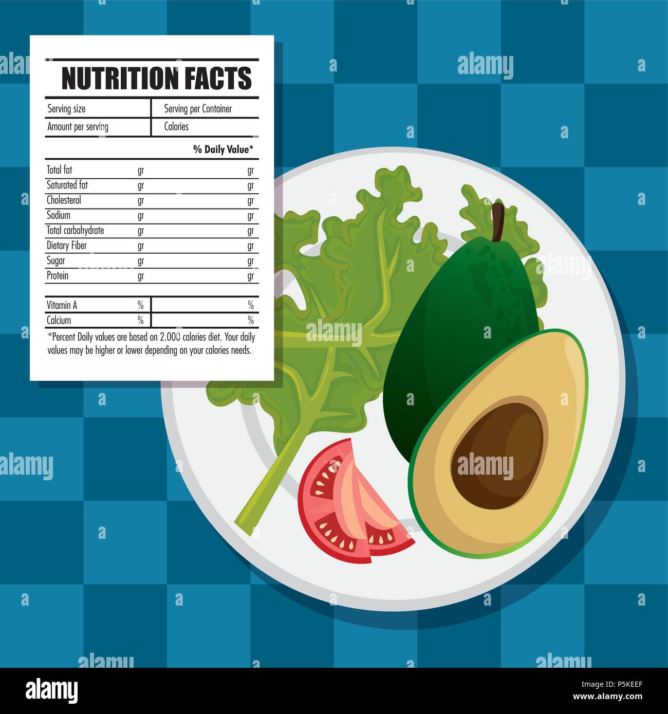 healthy food with nutritional facts Stock Vector Image & Art - Alamy