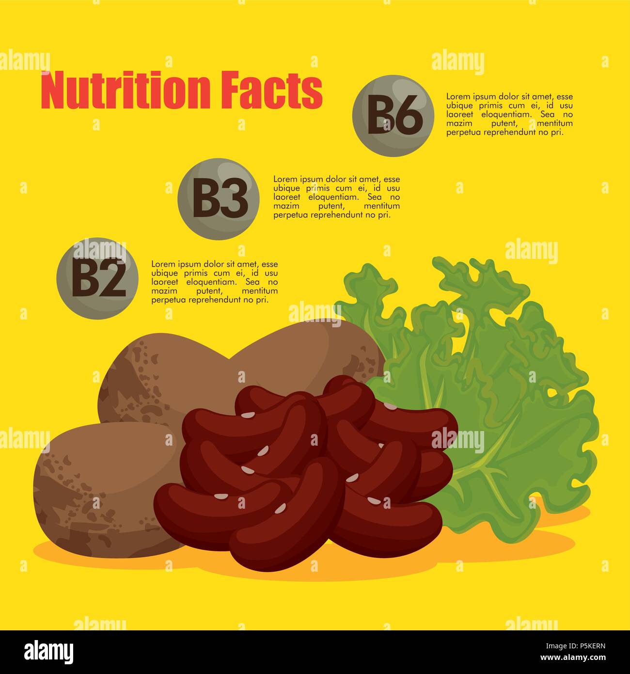 healthy food with nutritional facts Stock Vector Image & Art - Alamy