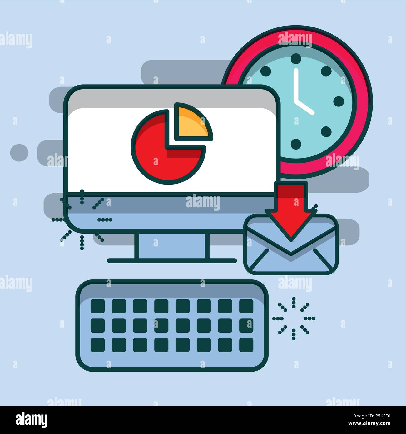 Email keyboard button Stock Vector Images - Alamy