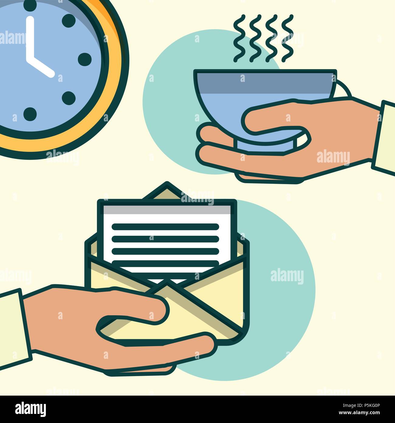 Manager office supplies Stock Vector Images - Alamy