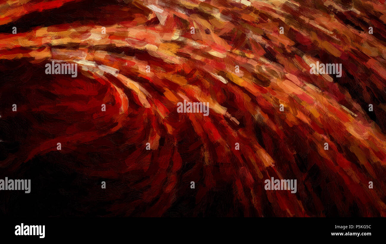 Abstract digital oil painting on canvas full of texture and bright ...