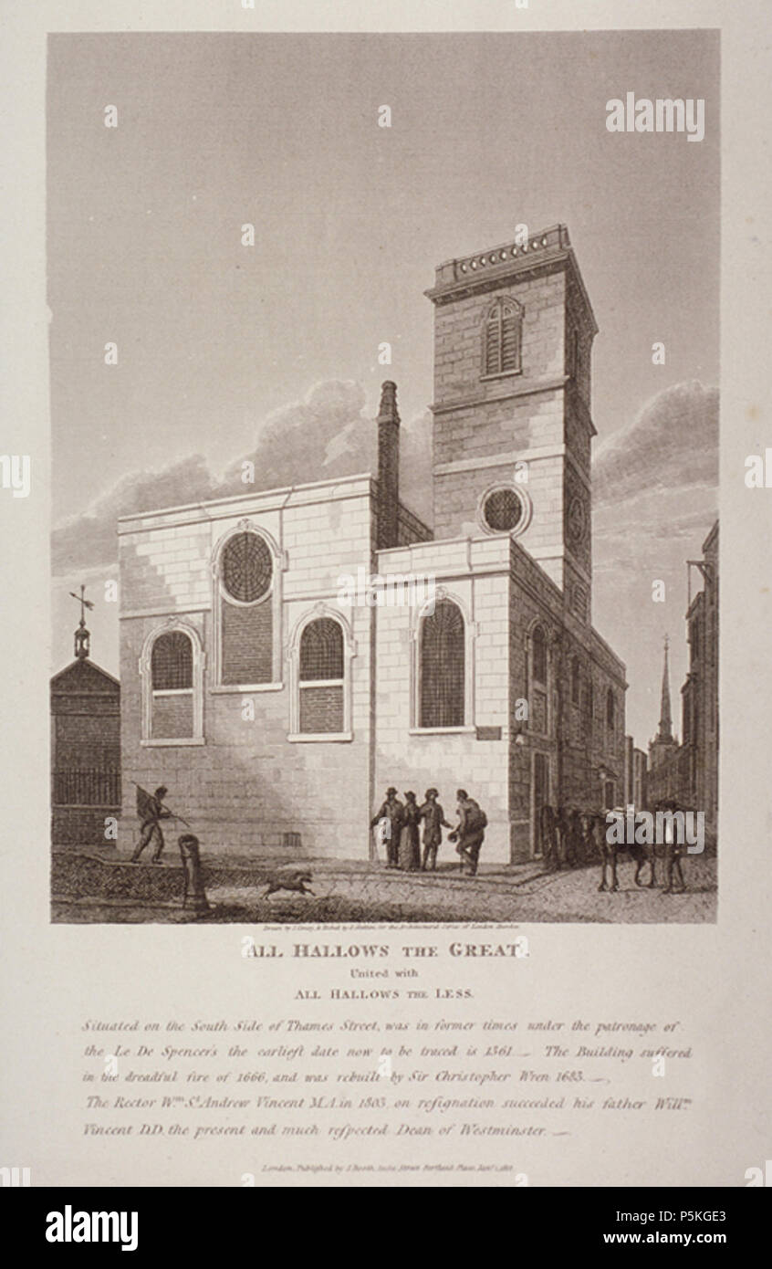 N/A. English: All-Hallows-the-Great, former church in the City of ...