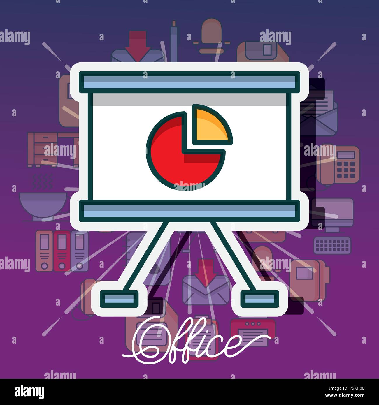 Manager office supplies Stock Vector Images - Alamy