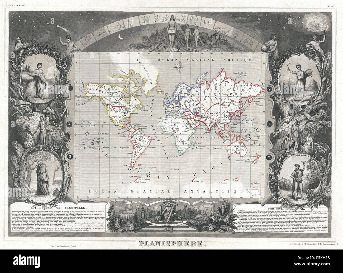 1852 Levasseur Map of the World - Geographicus - Planisphere-levasseur ...