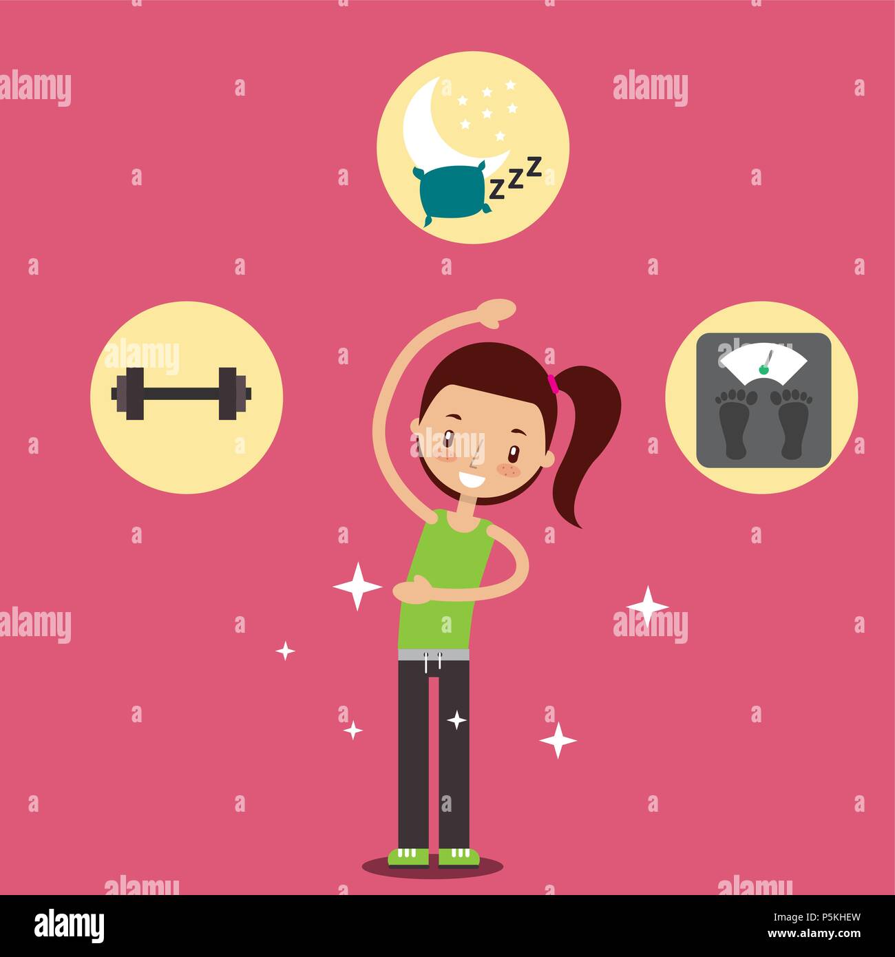boy and girl healthy good habits Stock Vector Image & Art - Alamy
