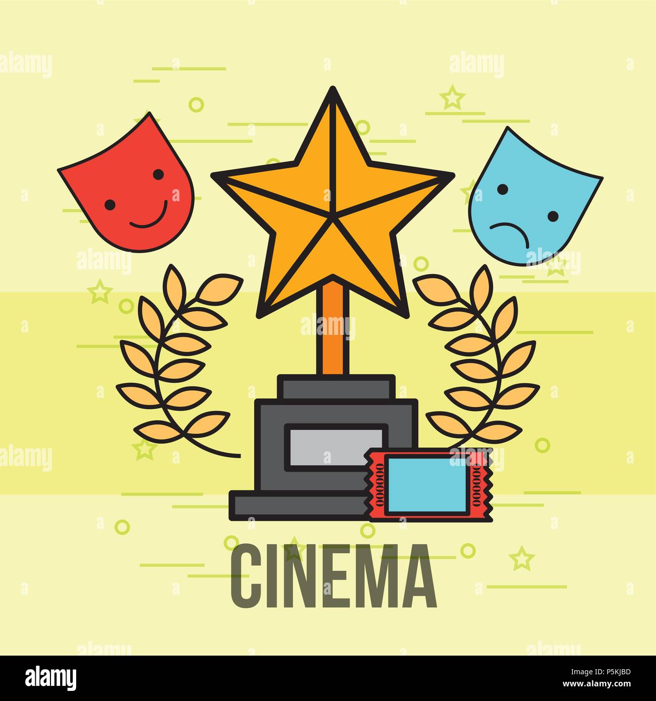 Film star honor Stock Vector Images - Alamy
