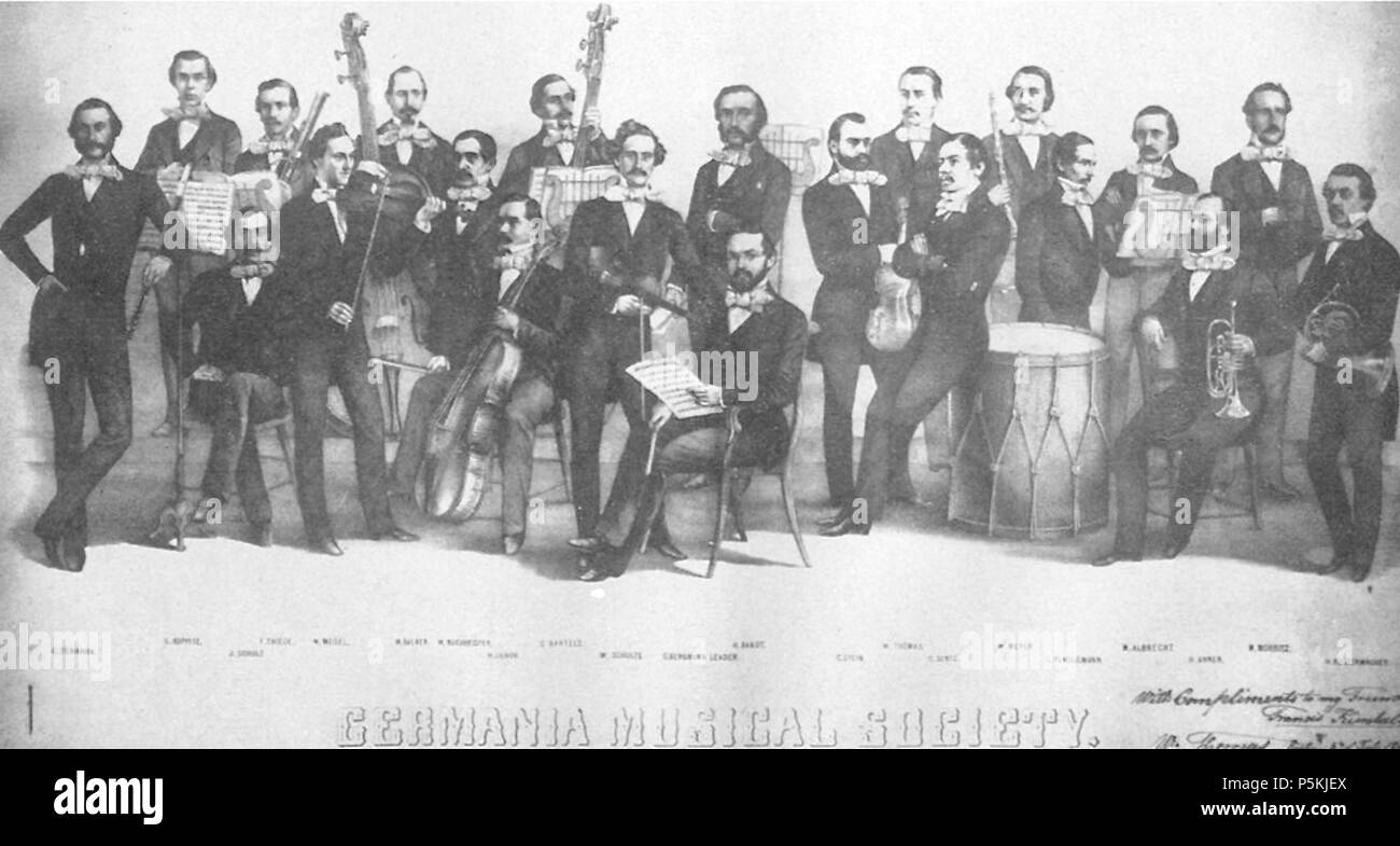1853 Germania Musical Society portrait Stock Photo - Alamy