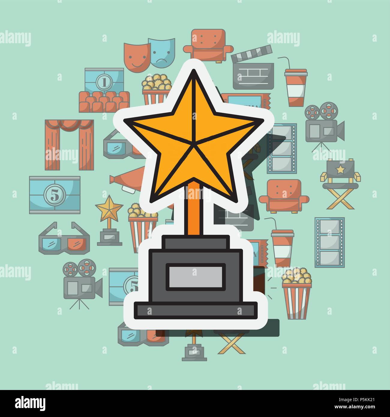 Film star honor Stock Vector Images - Alamy