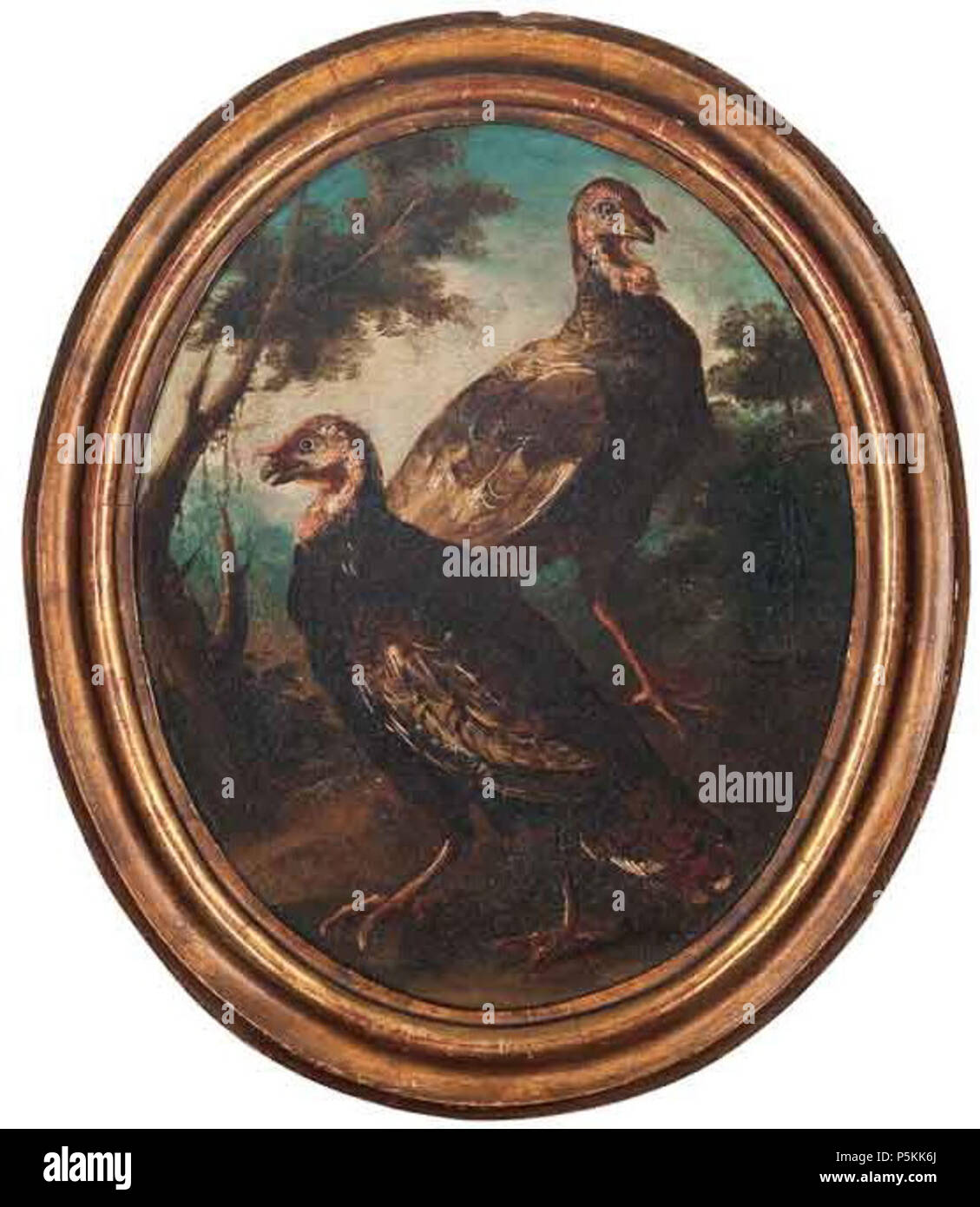 N/A. English: Turkeys in a Landscape by Angelo Maria Crivelli, il ...