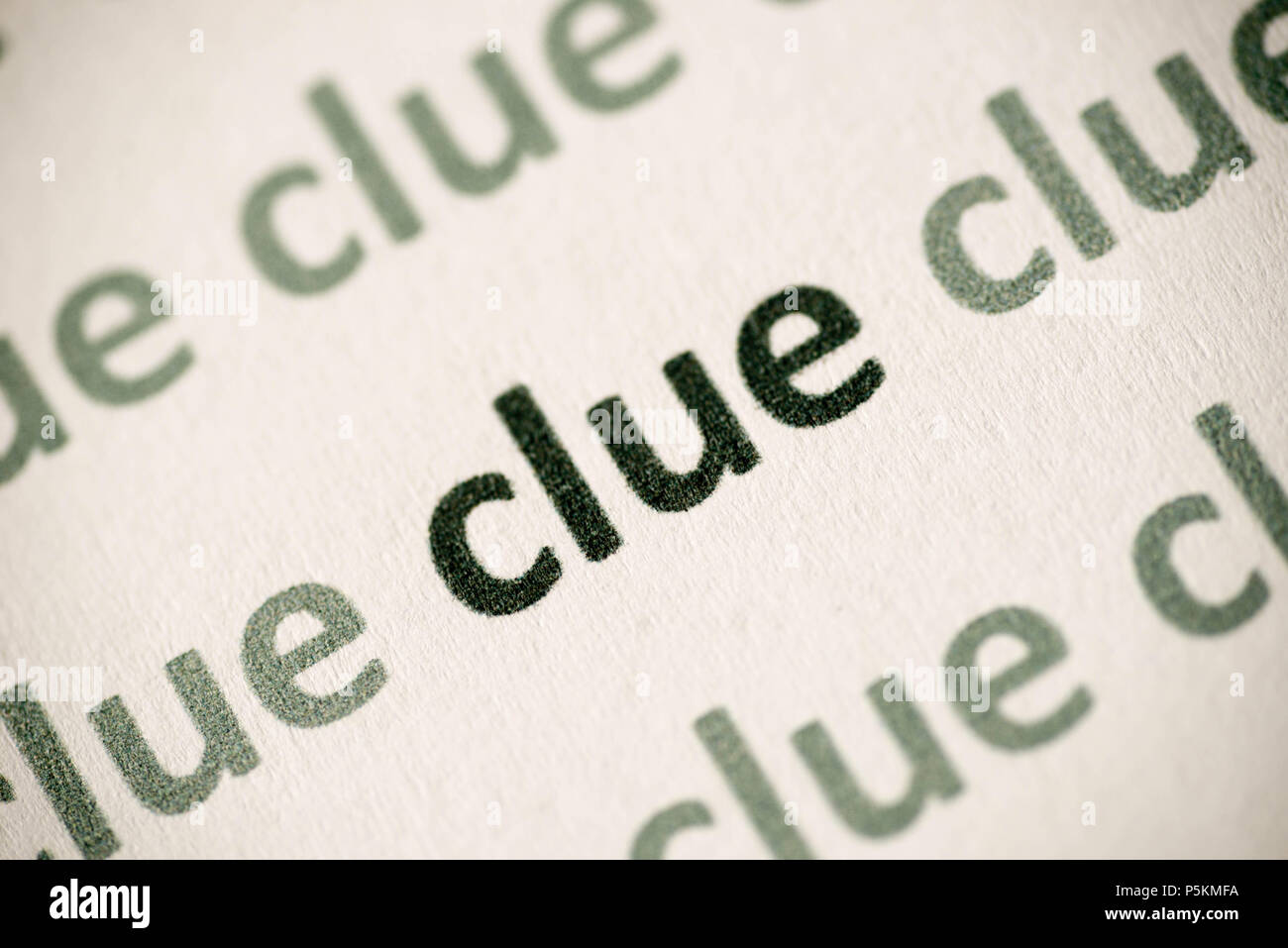 Clue Text High Resolution Stock Photography and Images - Alamy