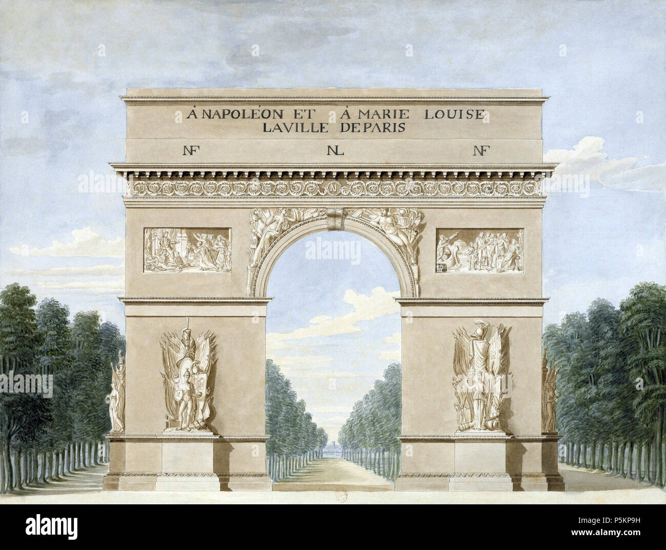N/A. Français : L'Arc de Triomphe (élevé à l'occasion de l'entrée à ...