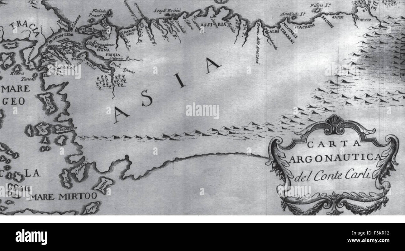 Map of argonauts voyage hi-res stock photography and images - Alamy