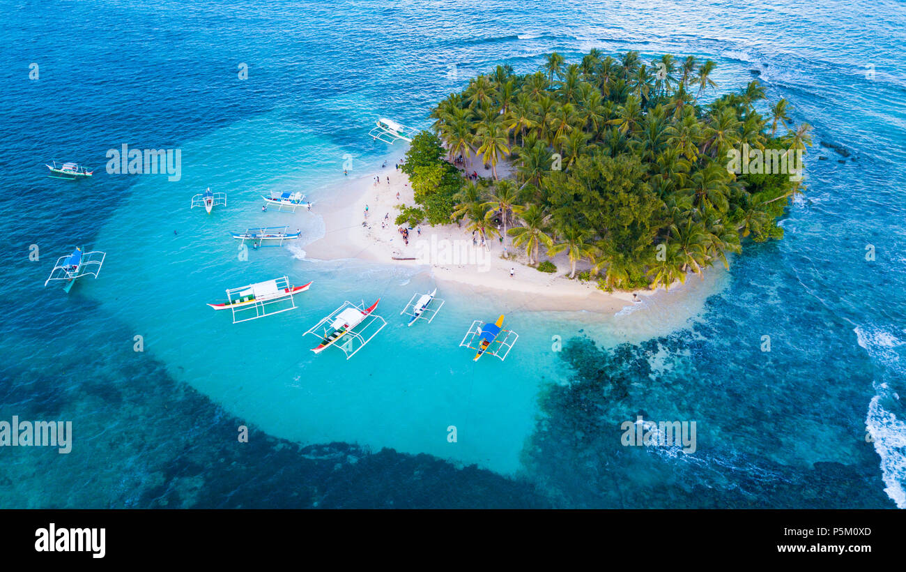 Paradise Island Siargao Philippines drone view Stock Photo - Alamy