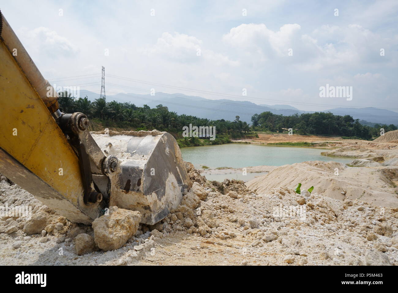 sand mine operation after deforestation Stock Photo - Alamy