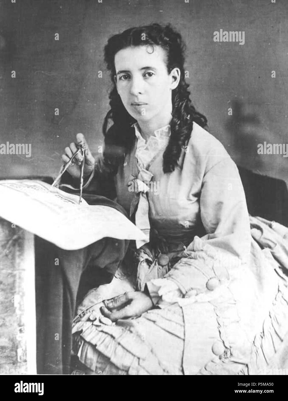 N/A. English: Portrait of Alice Dixon Le Plongeon, 19th C. photographer ...