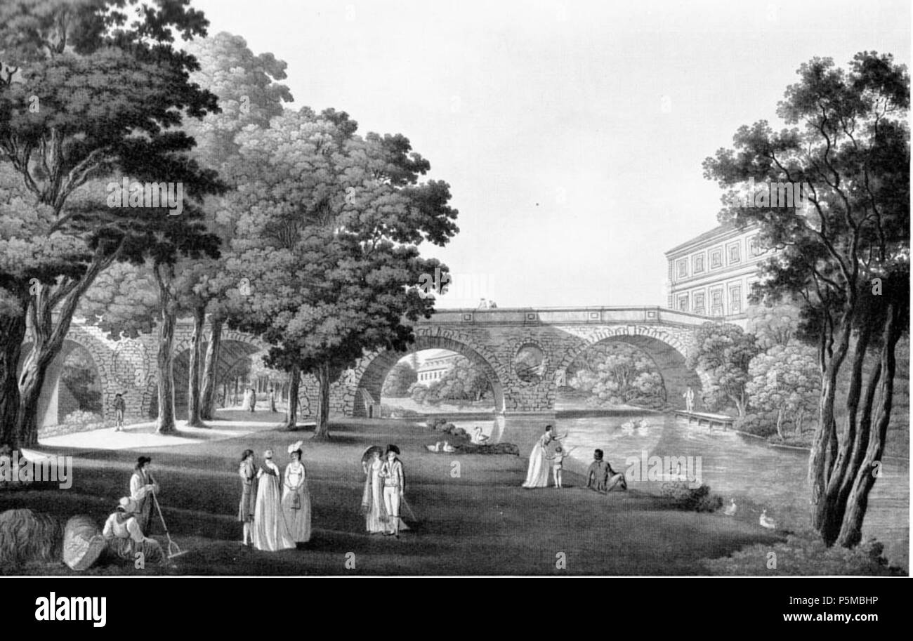 N/A. Deutsch: An der Schloßbrücke in Weimar im herzoglichen Park bei ...