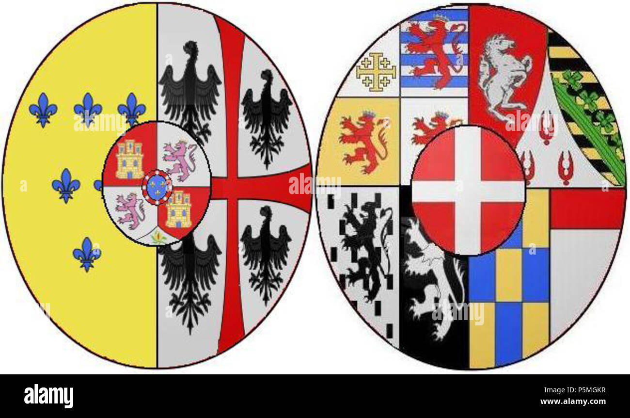 N/A. English: Arms of Maria Teresa of Savoy (1803-1879), Duchess of ...