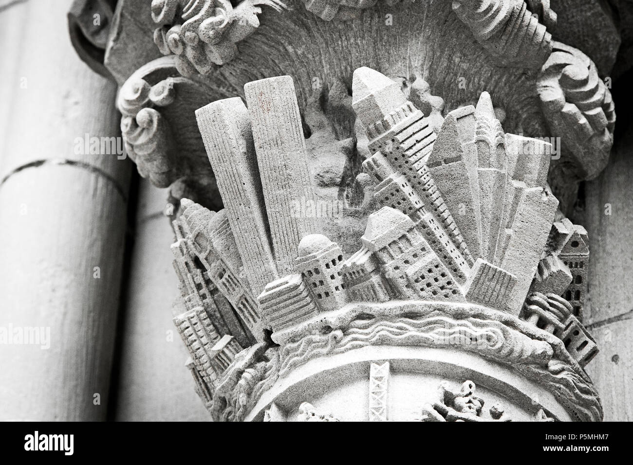 Details of a portal column base of Cathedral Church of Saint John the ...