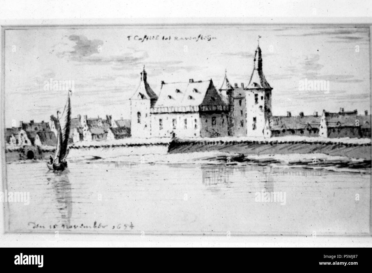 N/A. English: Castle Ravenstein in 1694 Nederlands: Kasteel Ravenstein ...