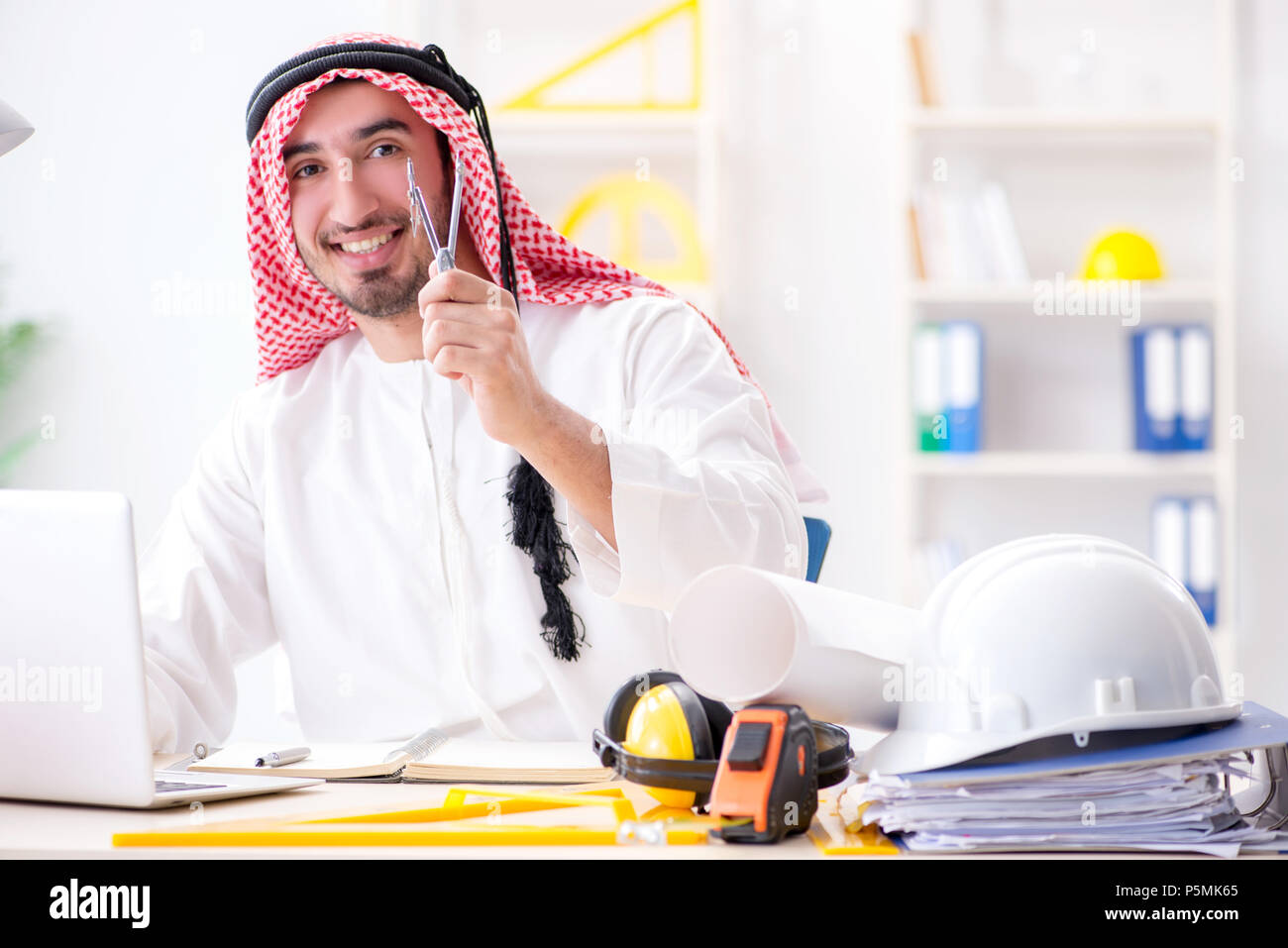 Arab engineer working on new project Stock Photo - Alamy
